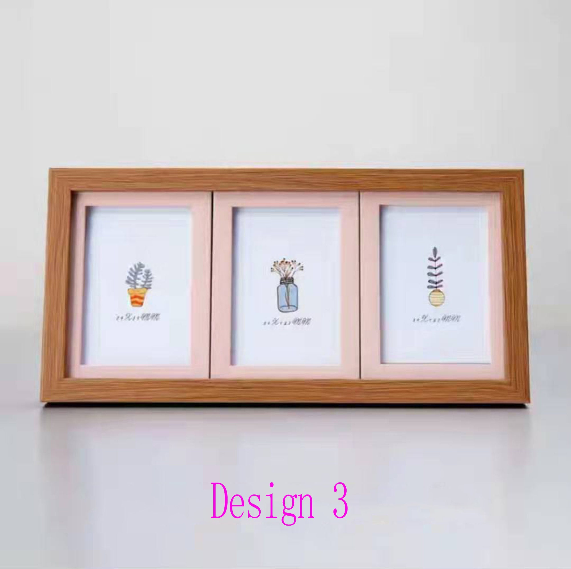 Triple Removable Photo Frame Baby First Year Photo | Etsy