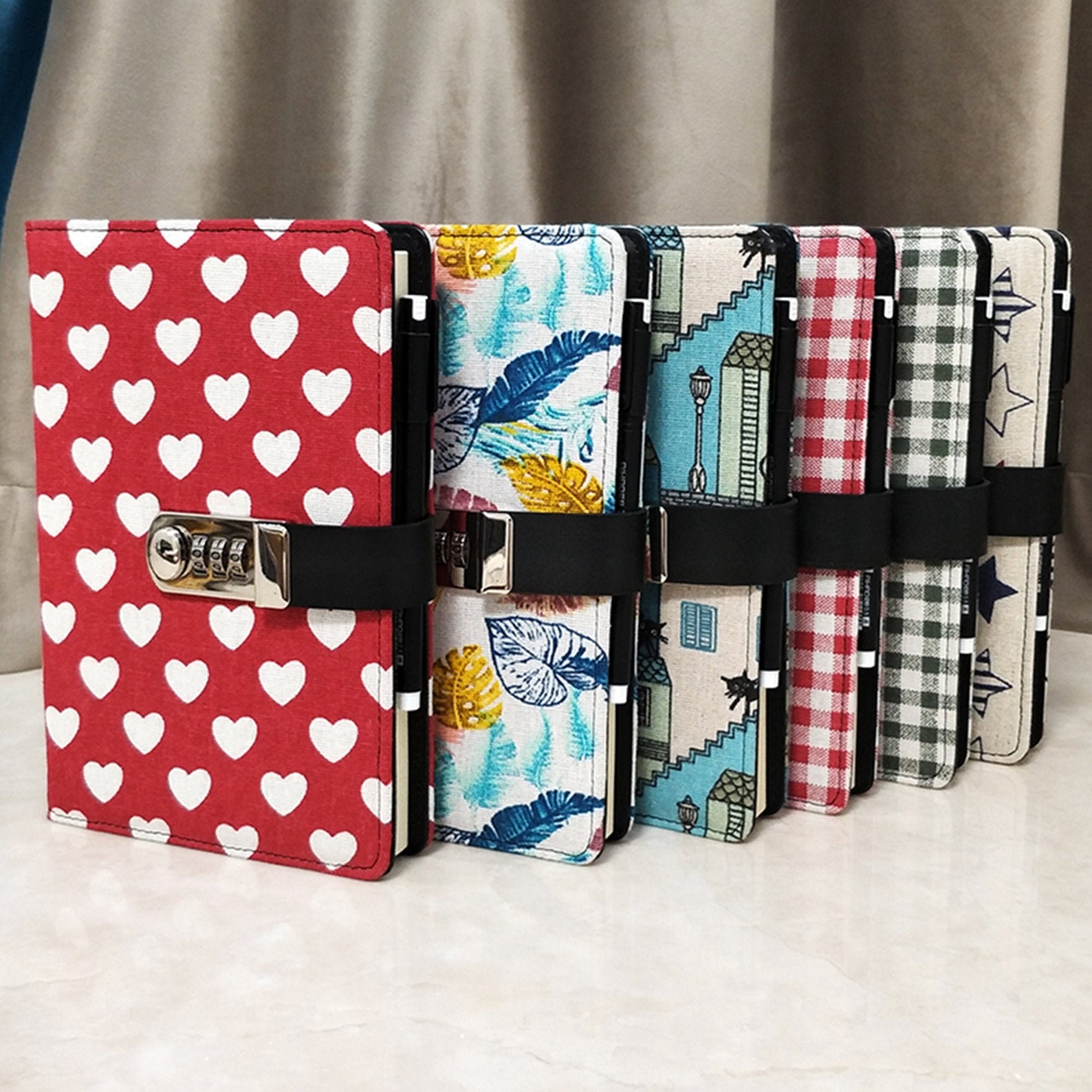 Lock Notebooks and Journalscloth Cover Rustic Notebook - Etsy