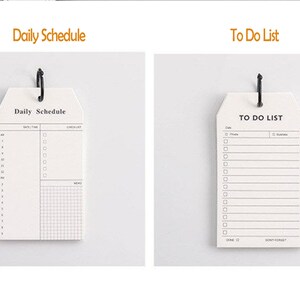 Daily Schedule Pocket Planner, Removable,to Do List Notepad,personal ...