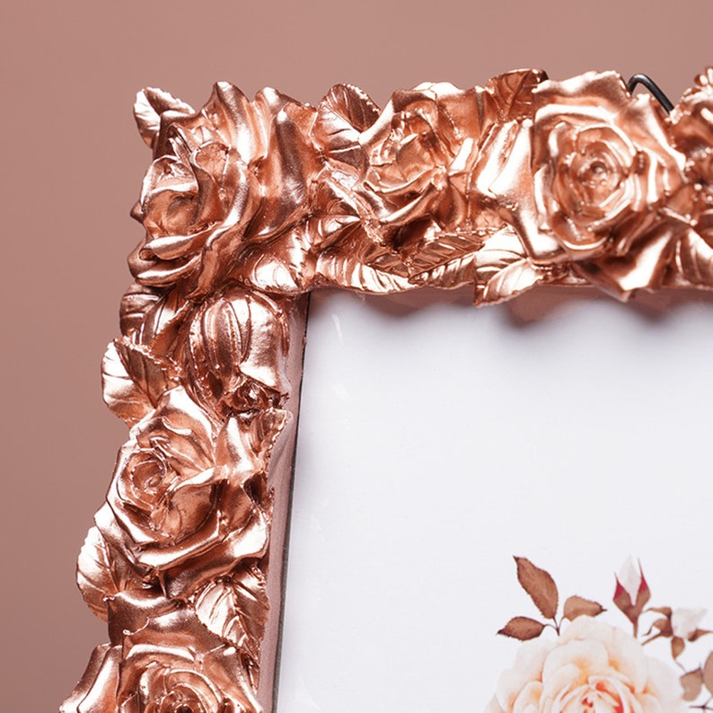 57 Rose Cluster Photo Frame Weddingmetal Picture Frame | Etsy