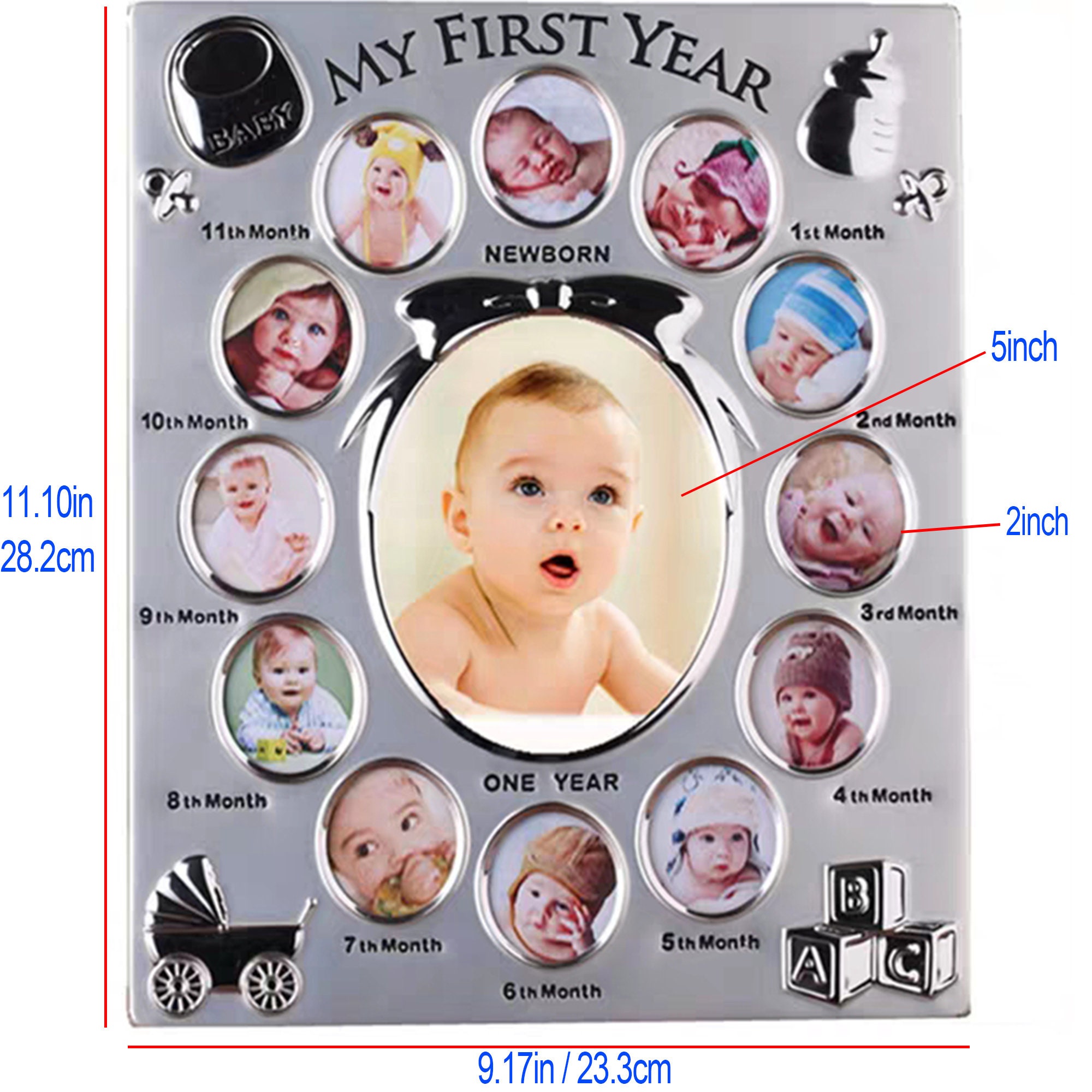 My First Year Personalized Photo Framebaby 1 Year Birthday - Etsy