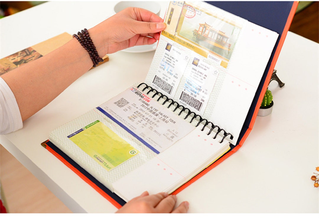 120pcs Pocket Album De Ticket,ring Binder Loose Leaf Collection Book ...