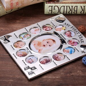 My First Year Personalized Photo Frame,baby 1 Year Birthday Gift, Baby ...