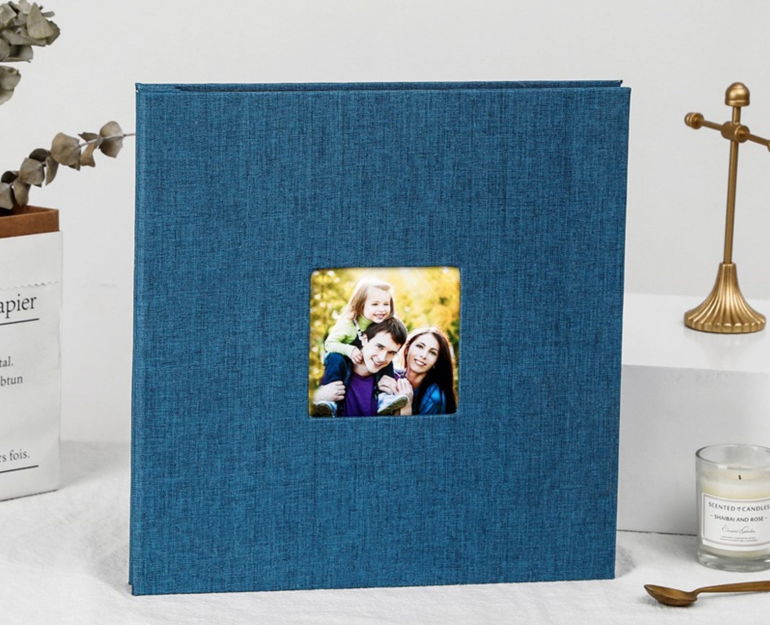 Large Capacity Plain Linen Photo Album Self-adhesive Photo | Etsy