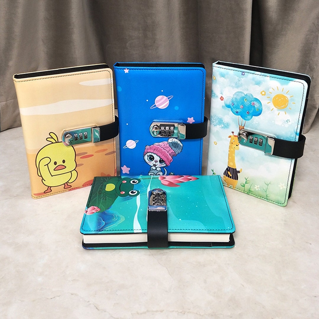 Lock Diary Jouanls for Kids,password Notebook.leather Journals,cute ...