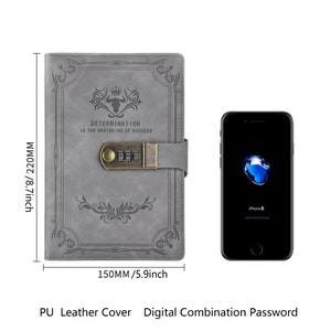 Custom Lock Journals Notebook,coded Diaries Refillable,secret Writing ...