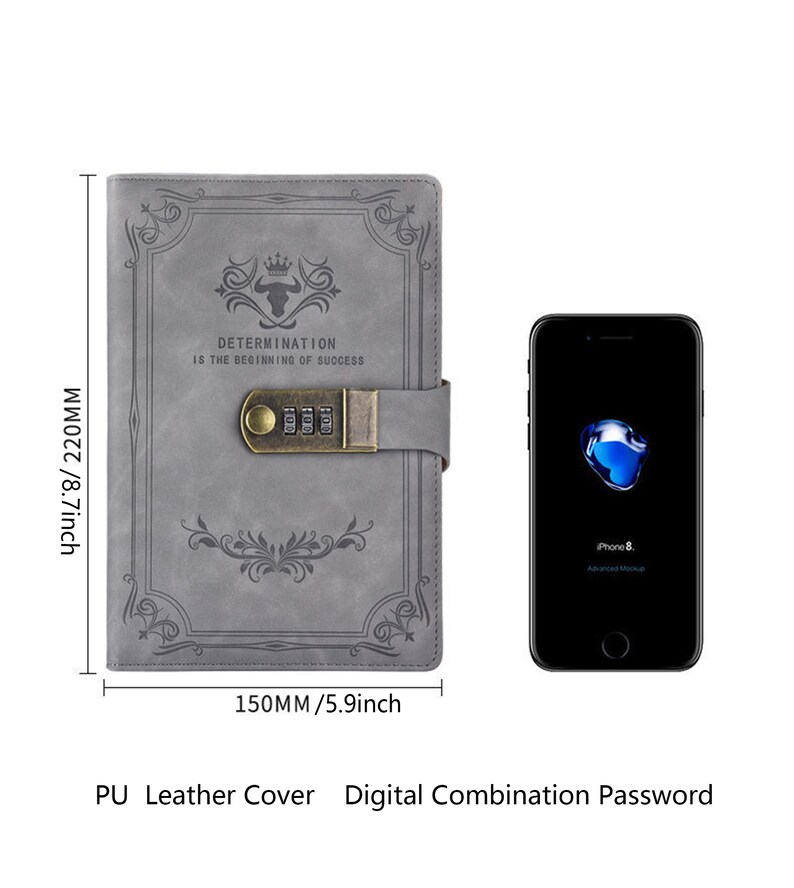 Custom Lock Journals Notebookcoded Diaries Refillablesecret - Etsy