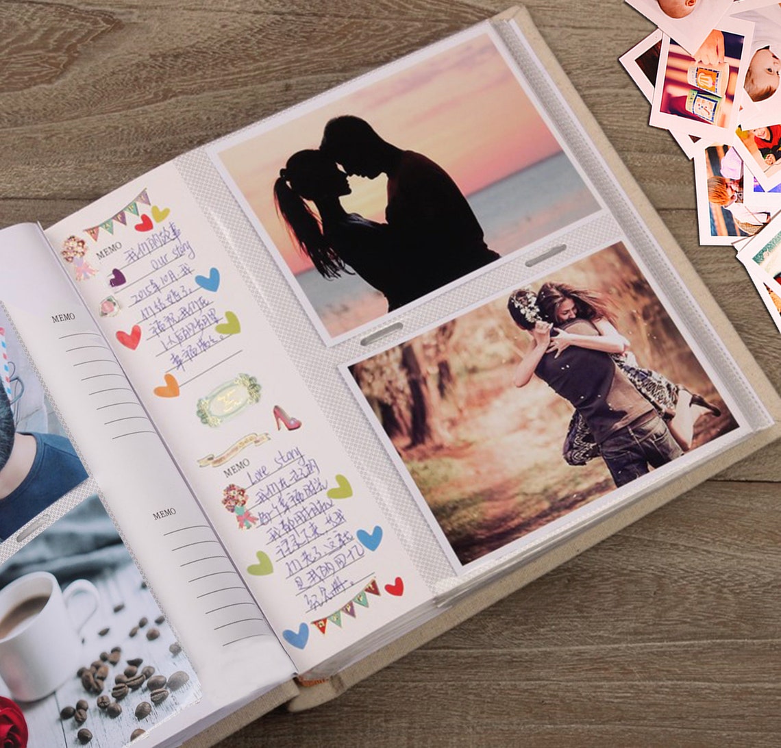 46 Photo Album Insert 200PCS Linen Cover Photo Book | Etsy