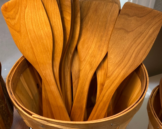 Handmade Wooden Flat Ended Spurtle Kitchen Utensil Wooden - Etsy