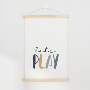 Let's Play Read Learn Playroom Wall Art Set of 3 Playroom Printables ...