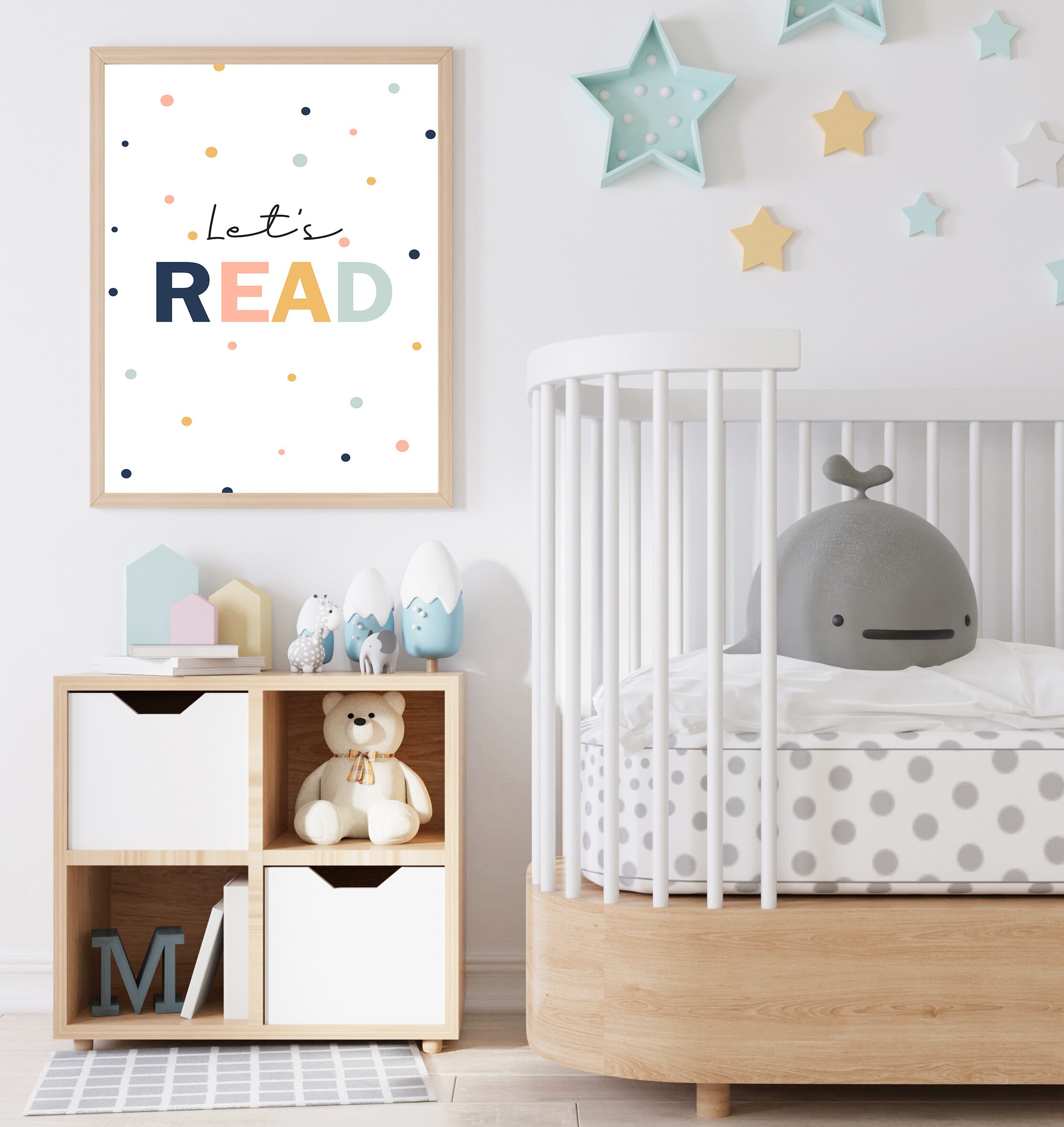 Let's Play Read Learn Playroom Wall Art Set of 3 | Etsy