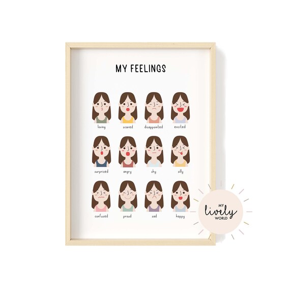 Feelings Poster Classroom Decor Montessori Homeschool Decor - Etsy
