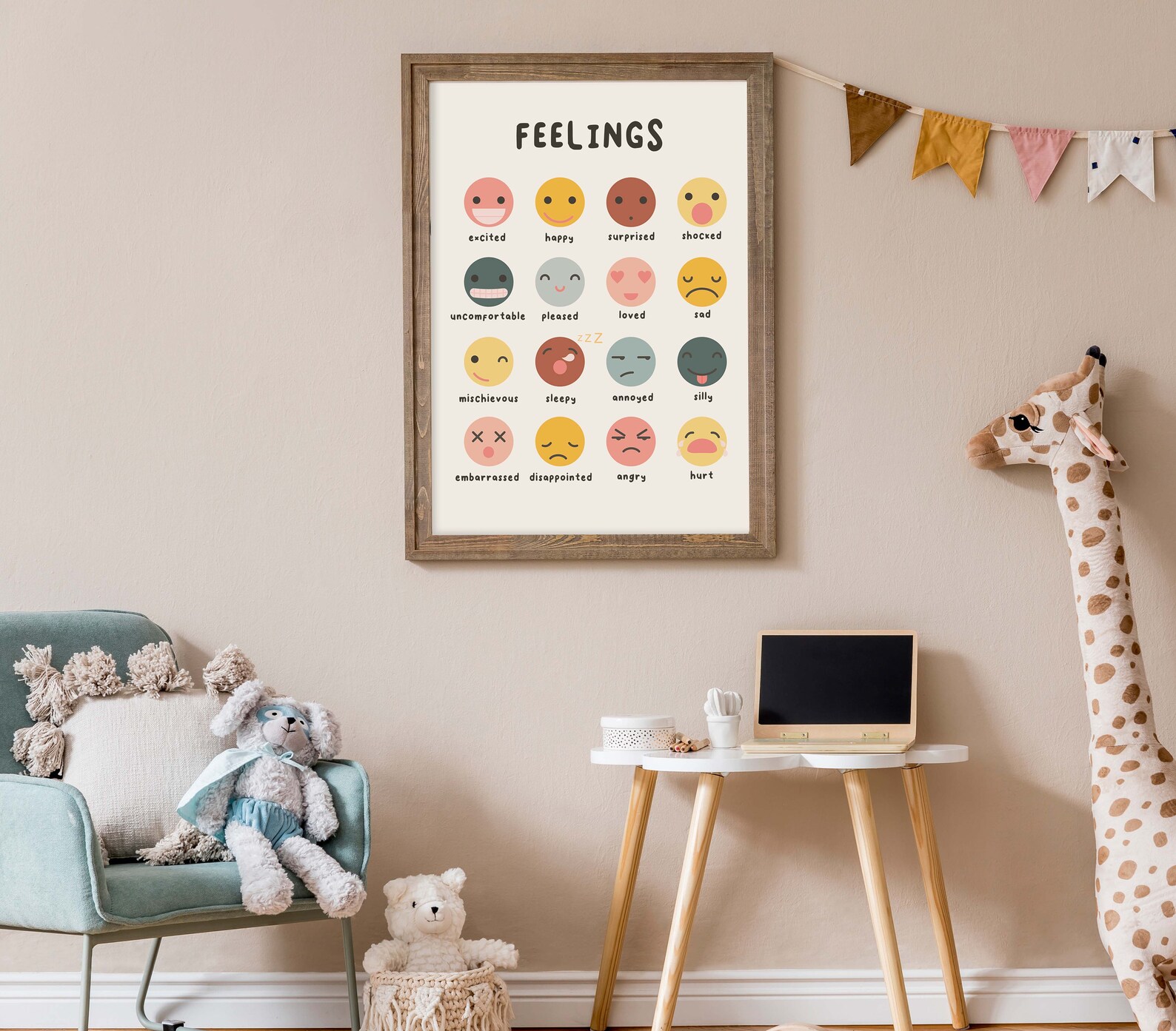 Feelings Poster, Kids Emotions Chart, Classroom Decor, Feelings Print ...