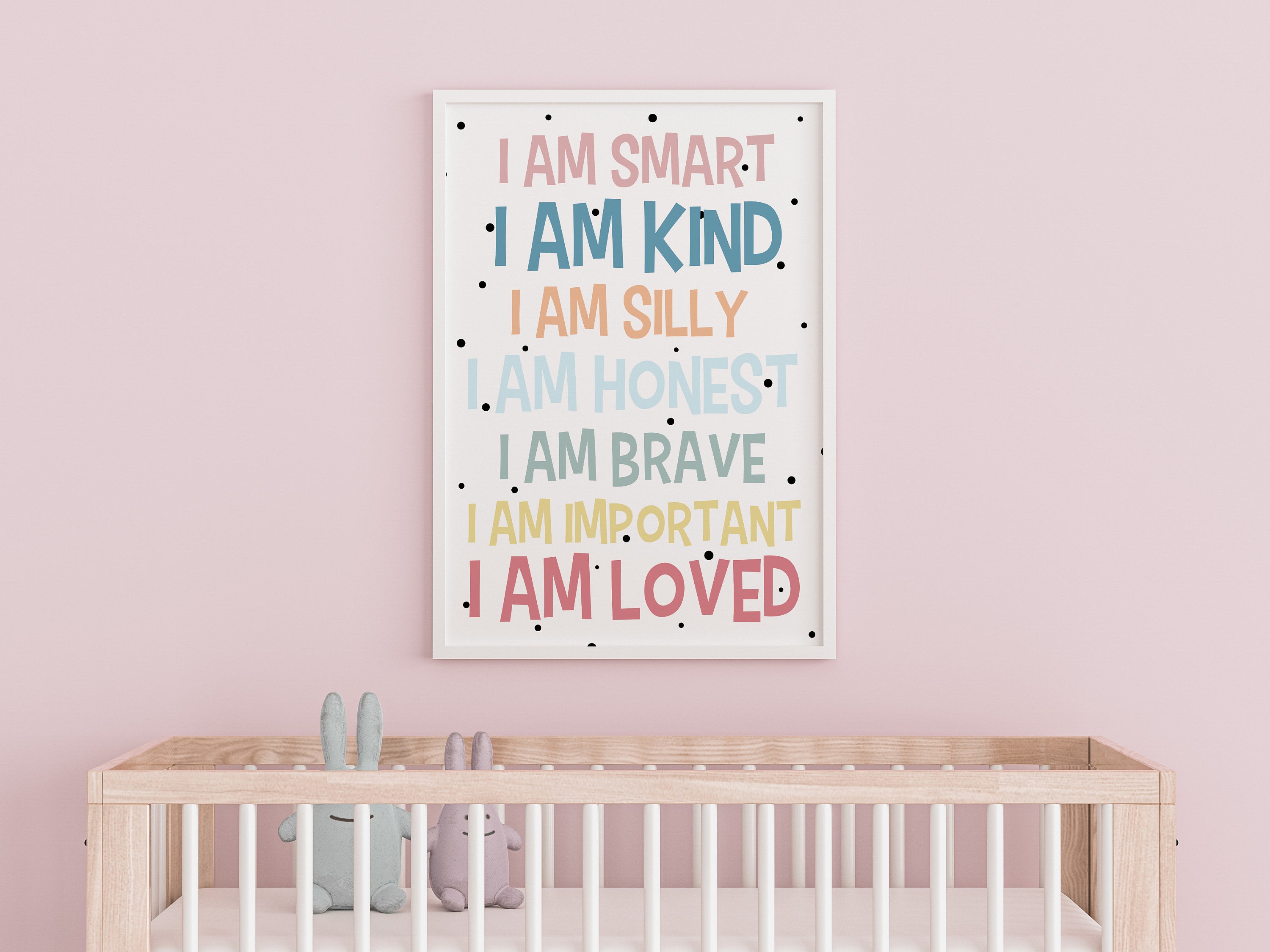 I Am Kind I Am Smart Affirmations Wall Art for Kids | Etsy