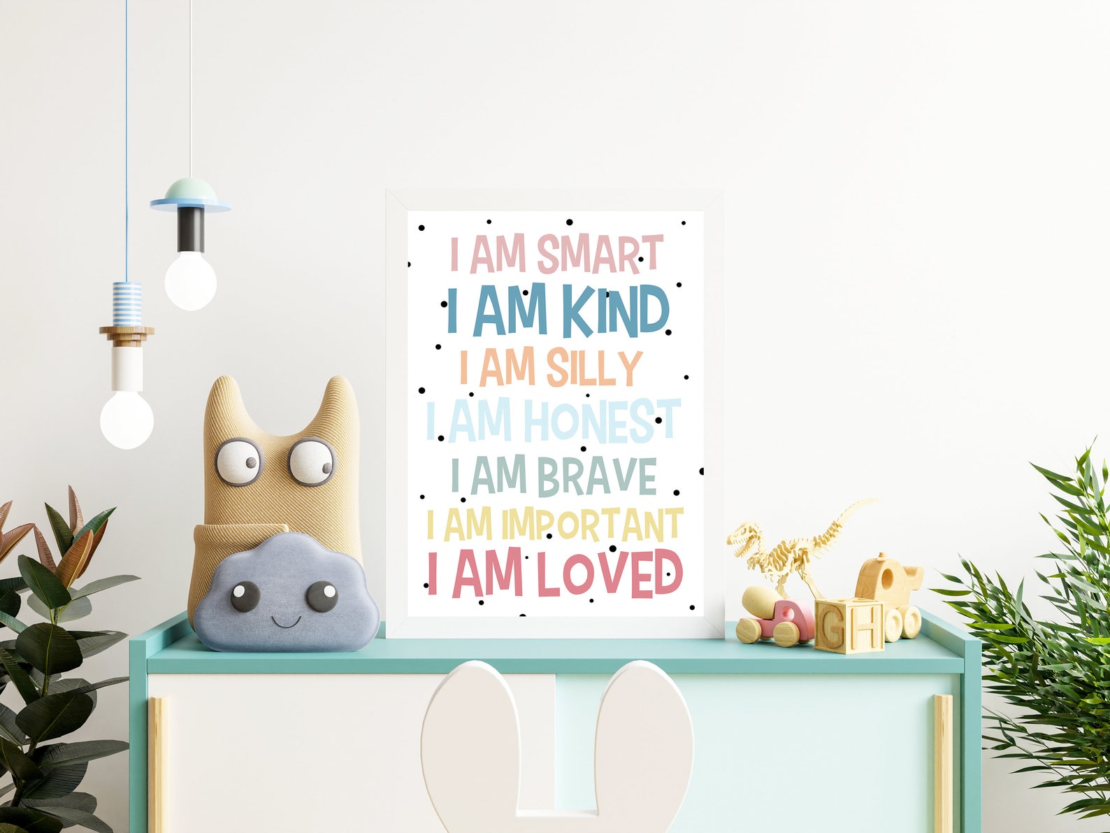I Am Kind I Am Smart Affirmations Wall Art for Kids - Etsy