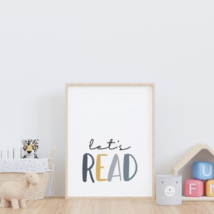 Let's Play Read Learn Playroom Wall Art Set of 3 Playroom Printables ...