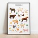 Farm Animals Poster, Educational Poster, Classroom Decor, Montessori ...