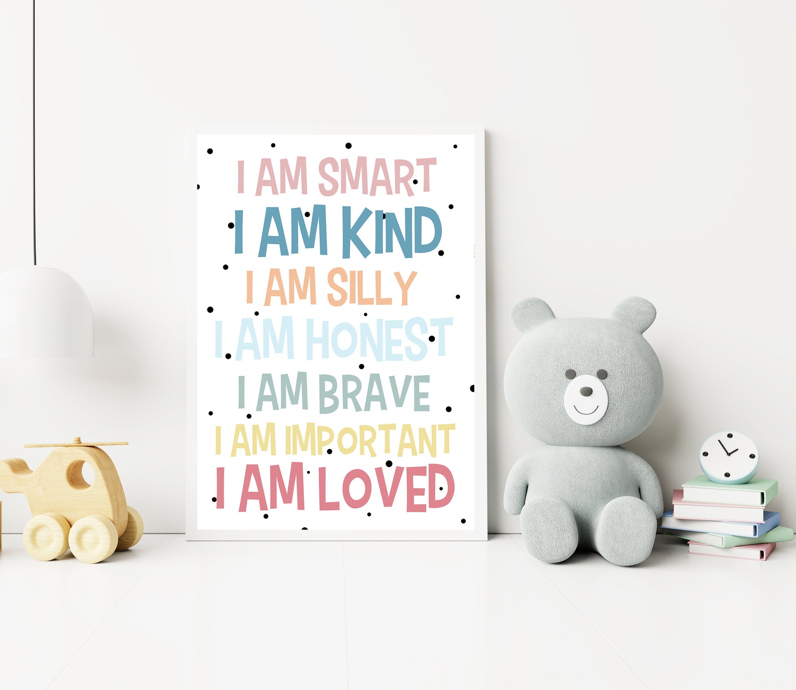 I Am Kind I Am Smart Affirmations Wall Art for Kids - Etsy