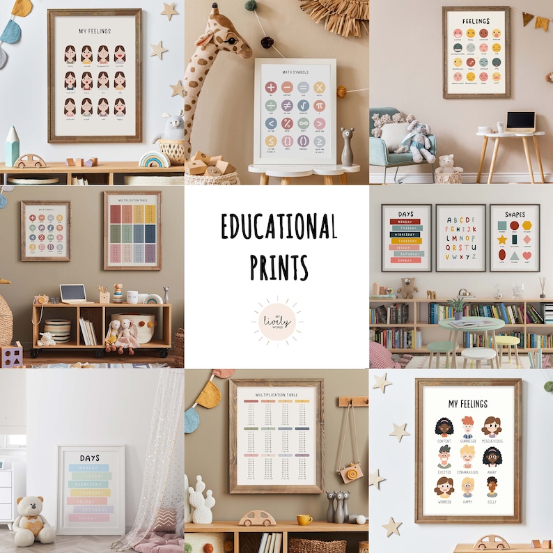 Farm Animals Poster Educational Poster Classroom Decor - Etsy