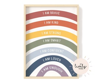 I Am Rainbow Poster - Etsy