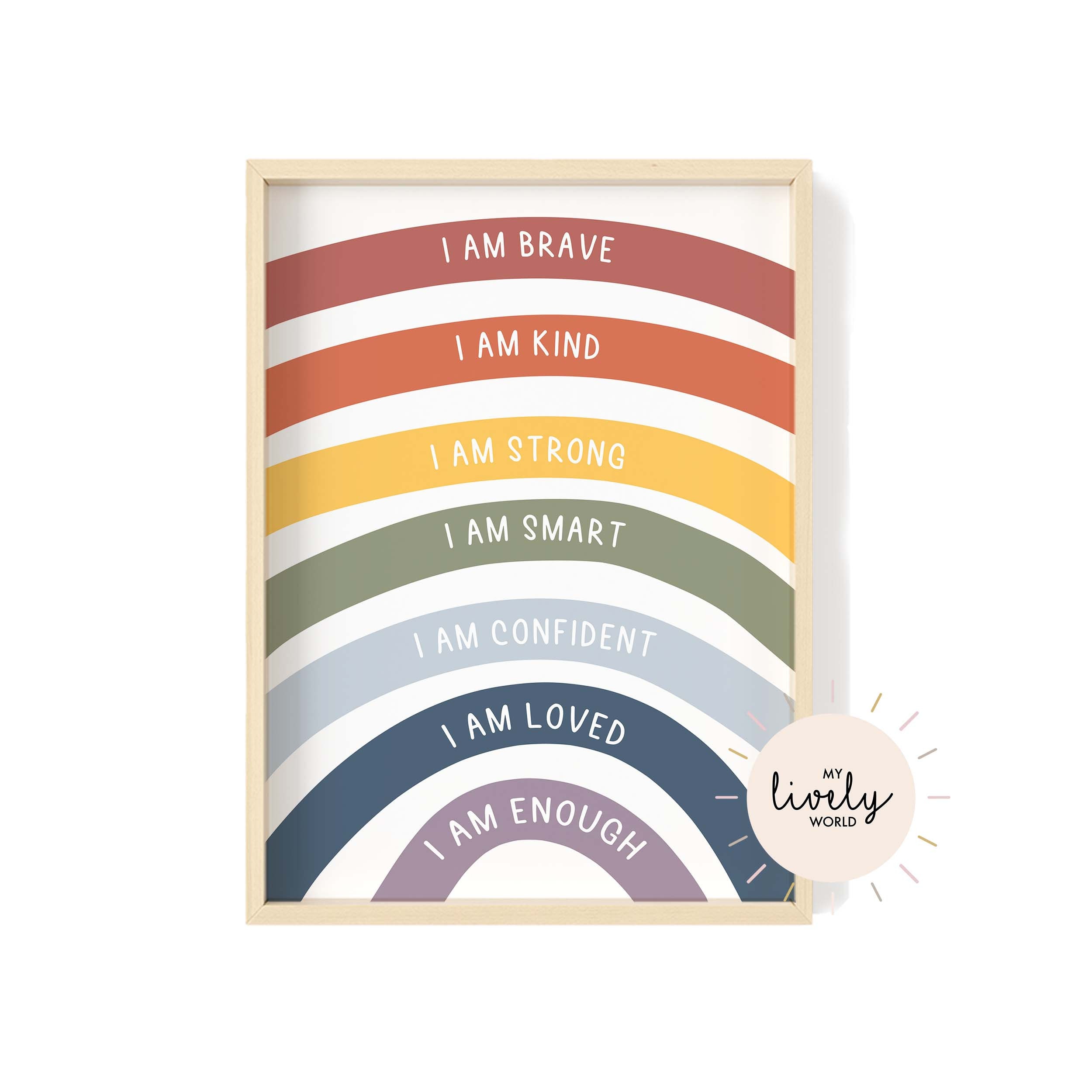 Affirmations Poster for Kids Rainbow Affirmations Print - Etsy Canada