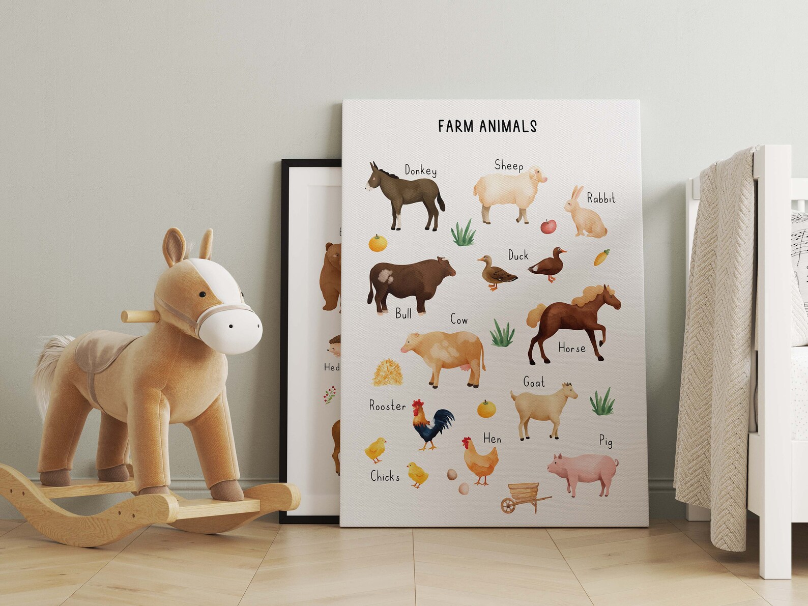 Farm Animals Poster, Educational Poster, Classroom Decor, Montessori ...