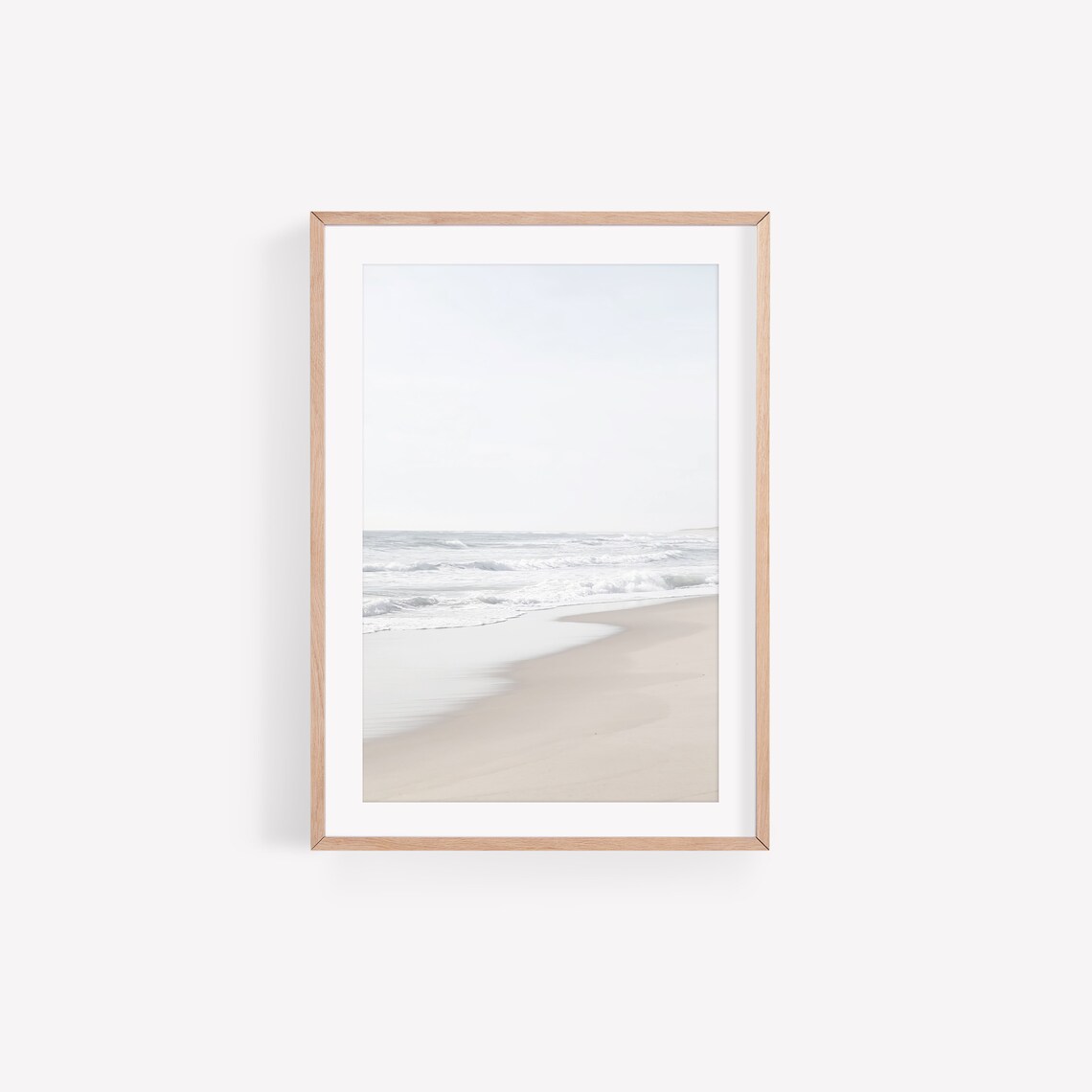 Neutral Beach Wall Art Pastel Beach Print Coastal Art | Etsy