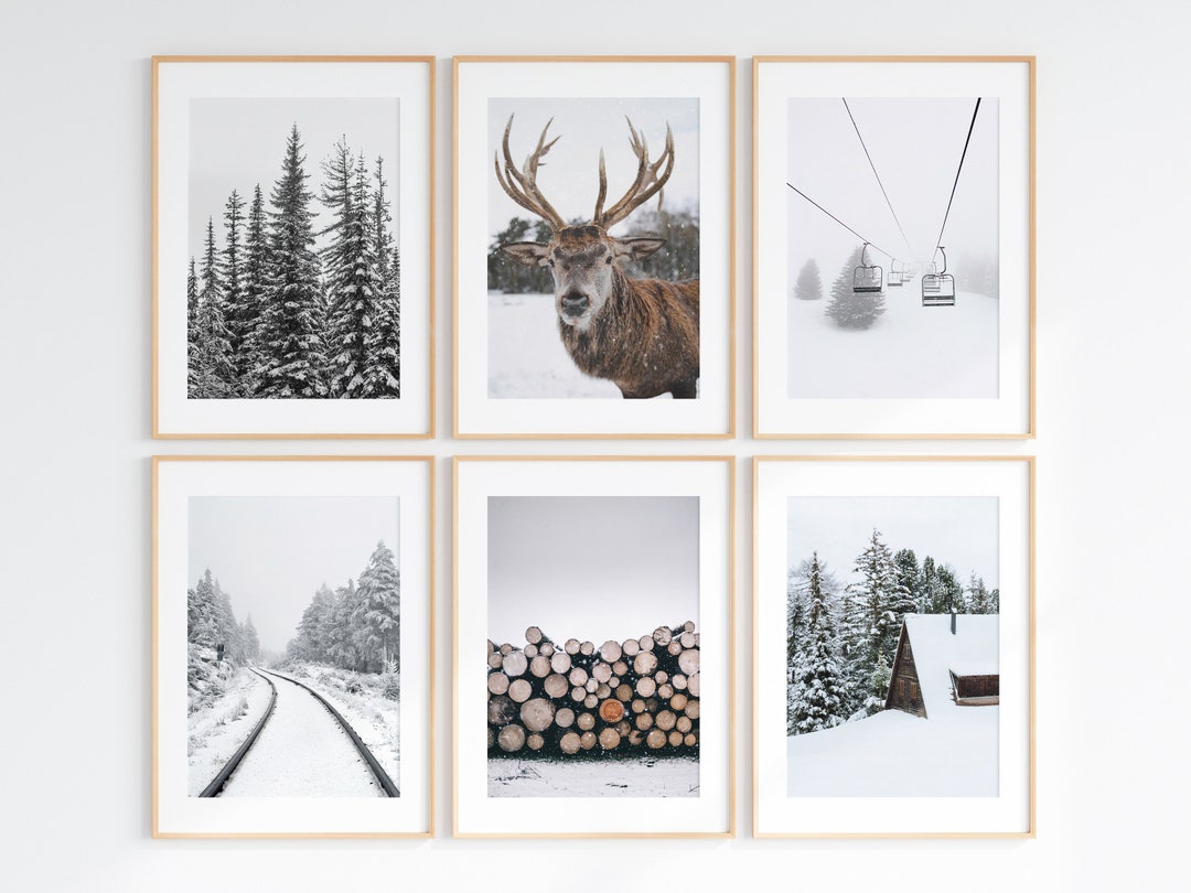 Winter Printable Set of 6 Piece. Christmas Gallery, Wall Art Prints ...