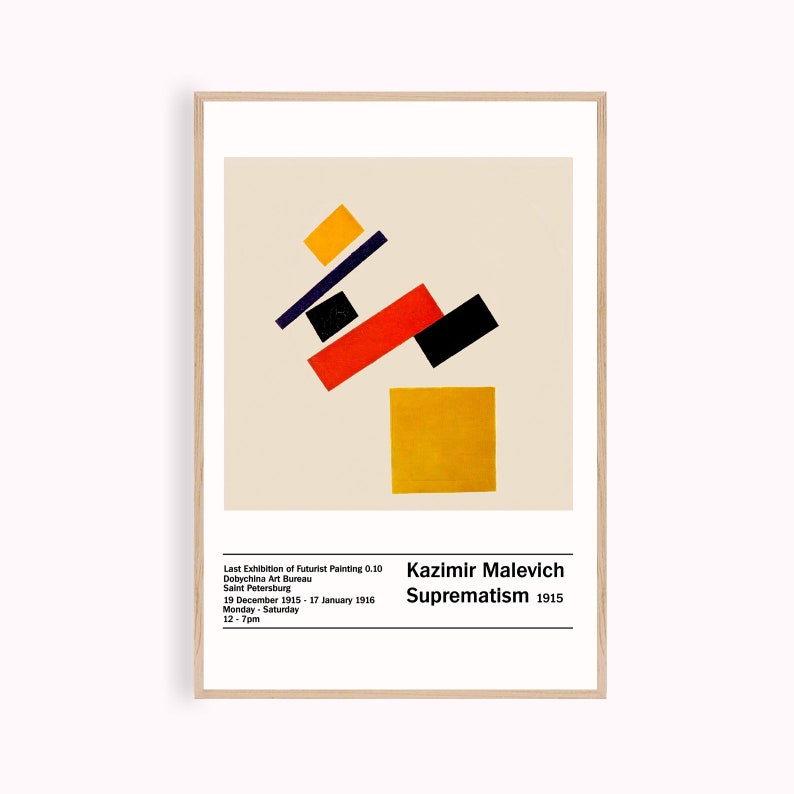 Kazimir Malevich Art Exhibition Poster Set of 6 Malevich Art - Etsy