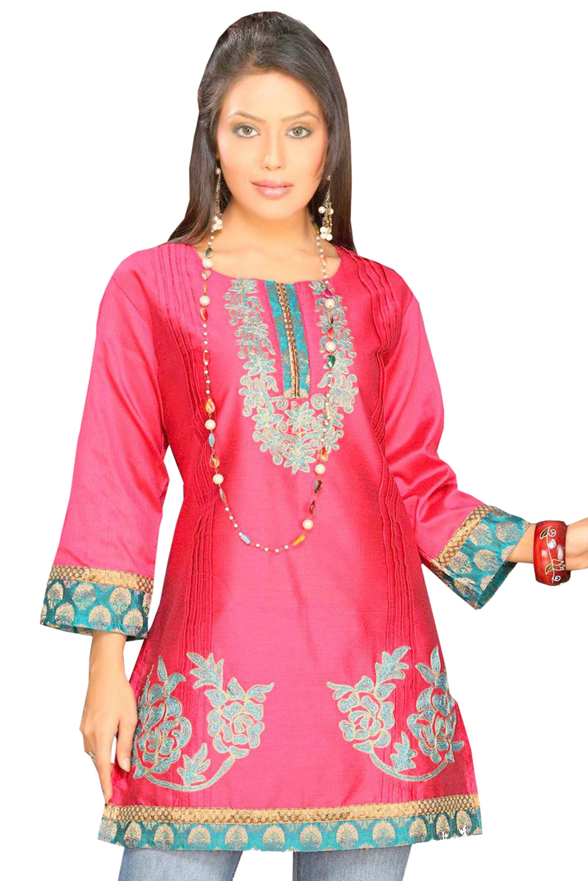 Women Embroidered Tunic / Tunic Top Party Dress/ Casual Beauty Dress ...