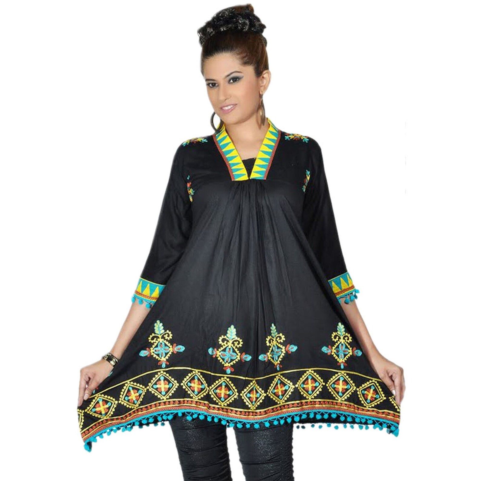 Women's Tunics Tunic Dress Women Tunic Tops woman Black - Etsy