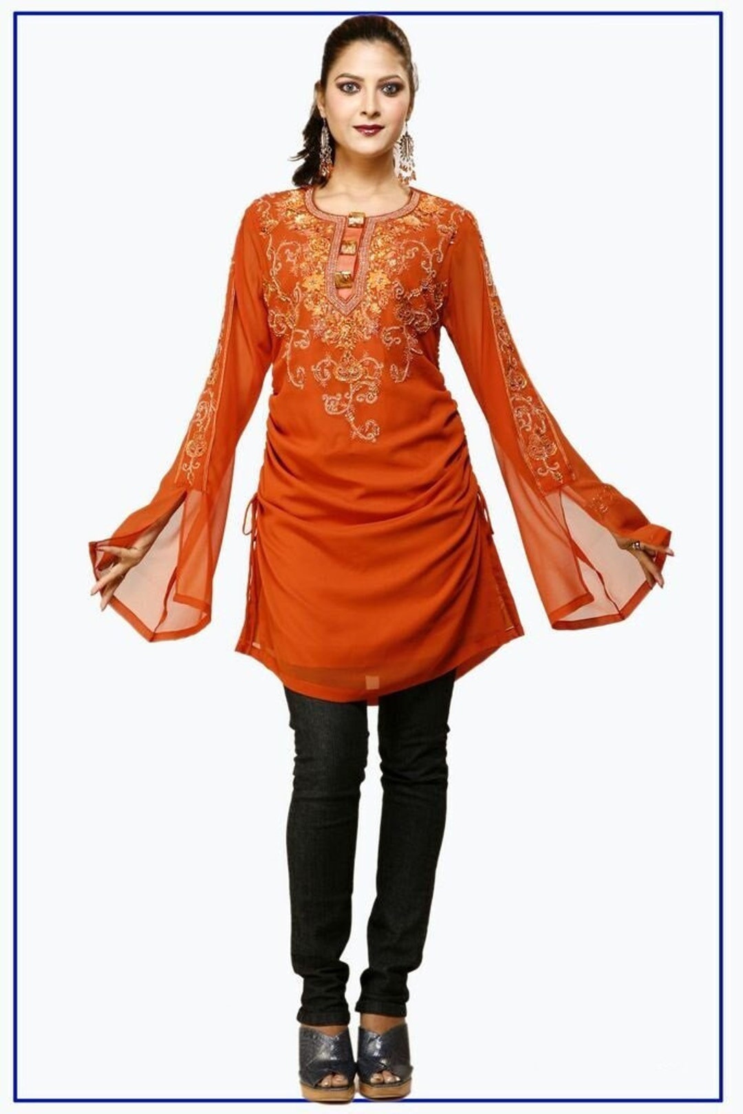 Women Tunic Top / Embroidered Tops for Women / Oversized Tunic, Woman ...