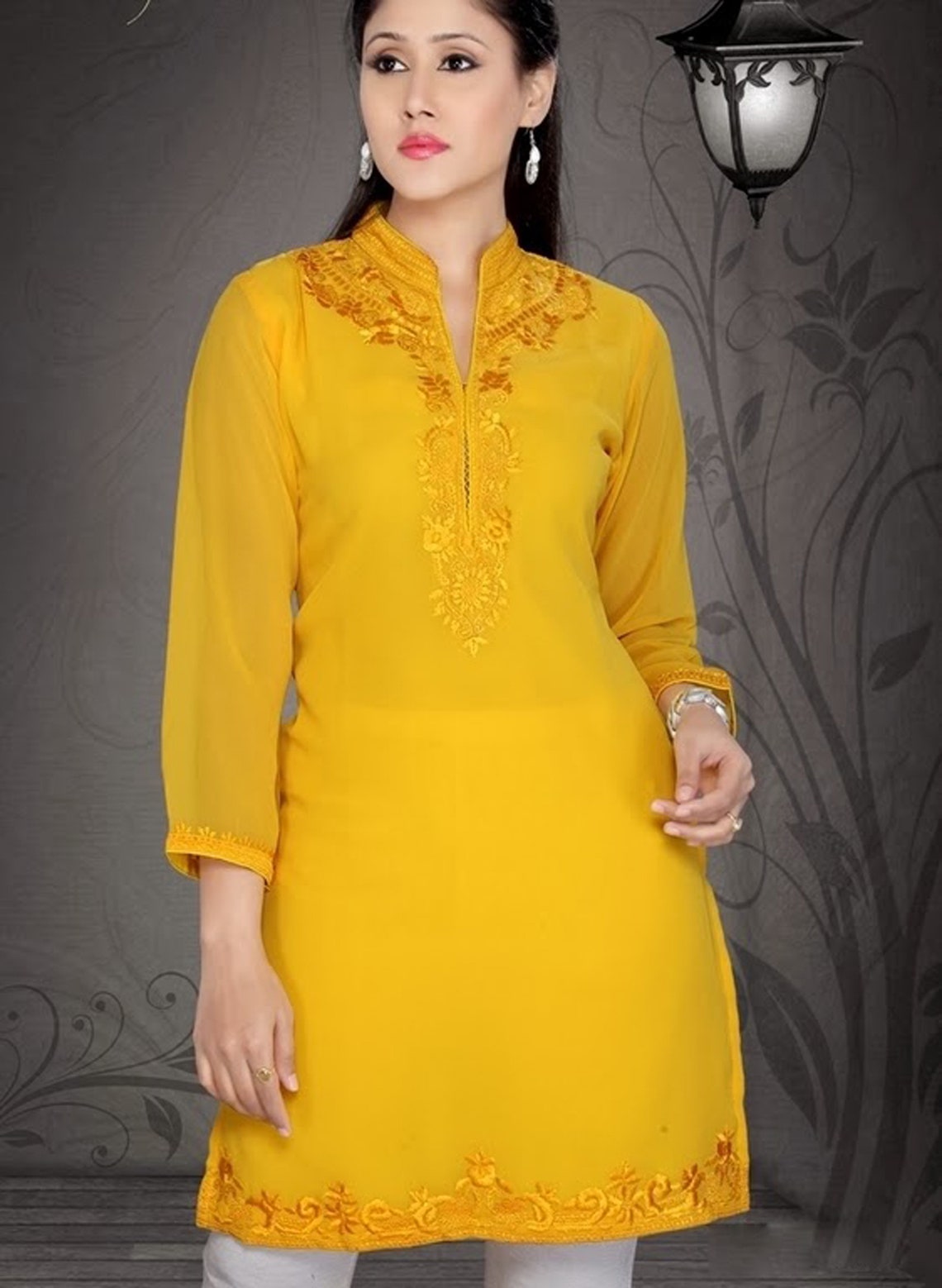 Women's Embroidered Tunic Dresses, Top, Blouse,kurti/fashionable Party ...