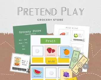 Grocery Store Pretend Play Shopping Printable - Etsy