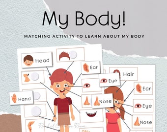 Educational Eye Anatomy Matching Activity Toddler Busy Printable My ...