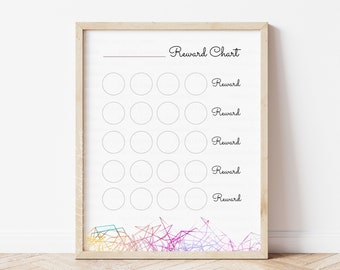 Printable Rainbow Reward Chart for Kids Editable PDF Sunshine - Etsy