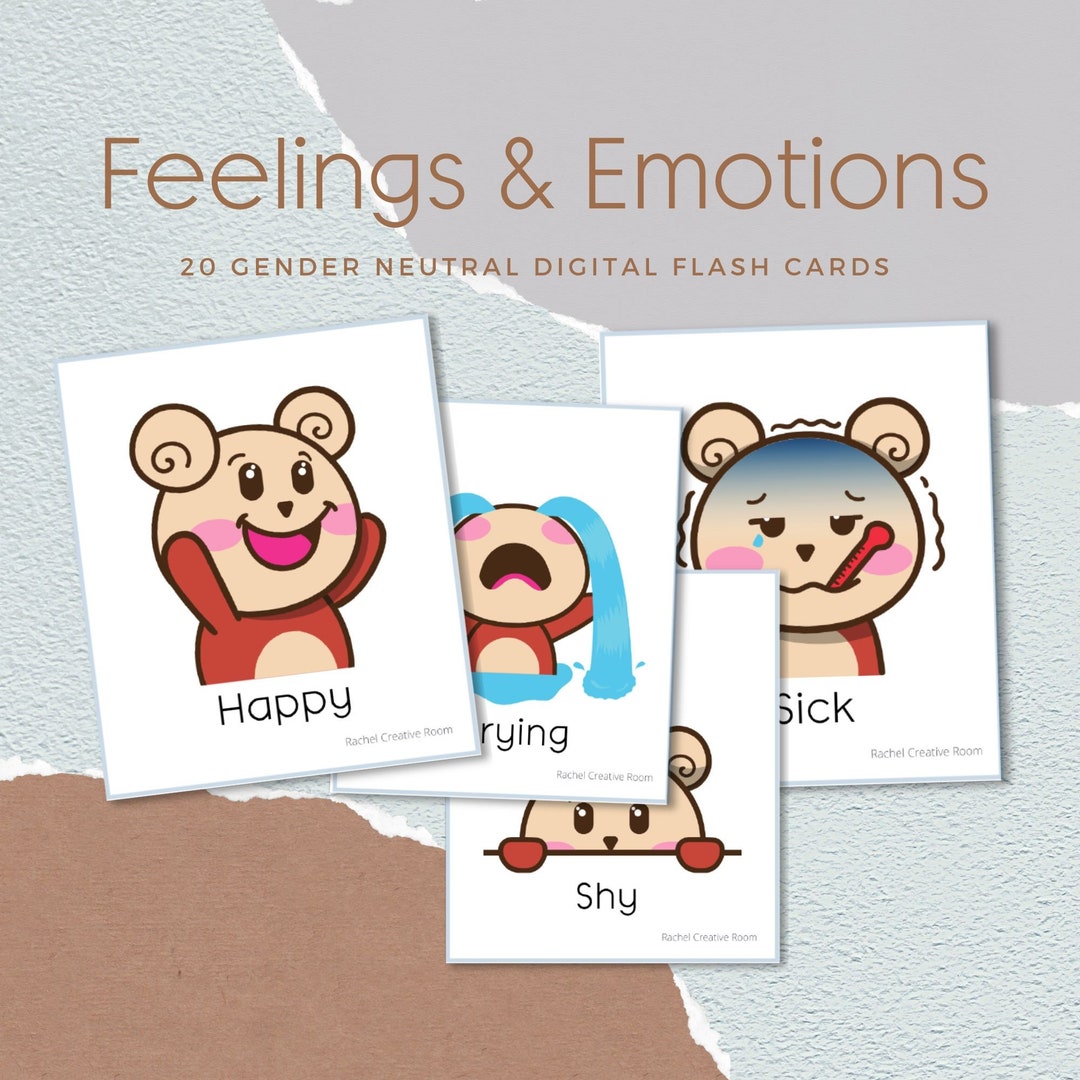 Educational Feelings and Emotions Flashcard | Activity Game | Class ...