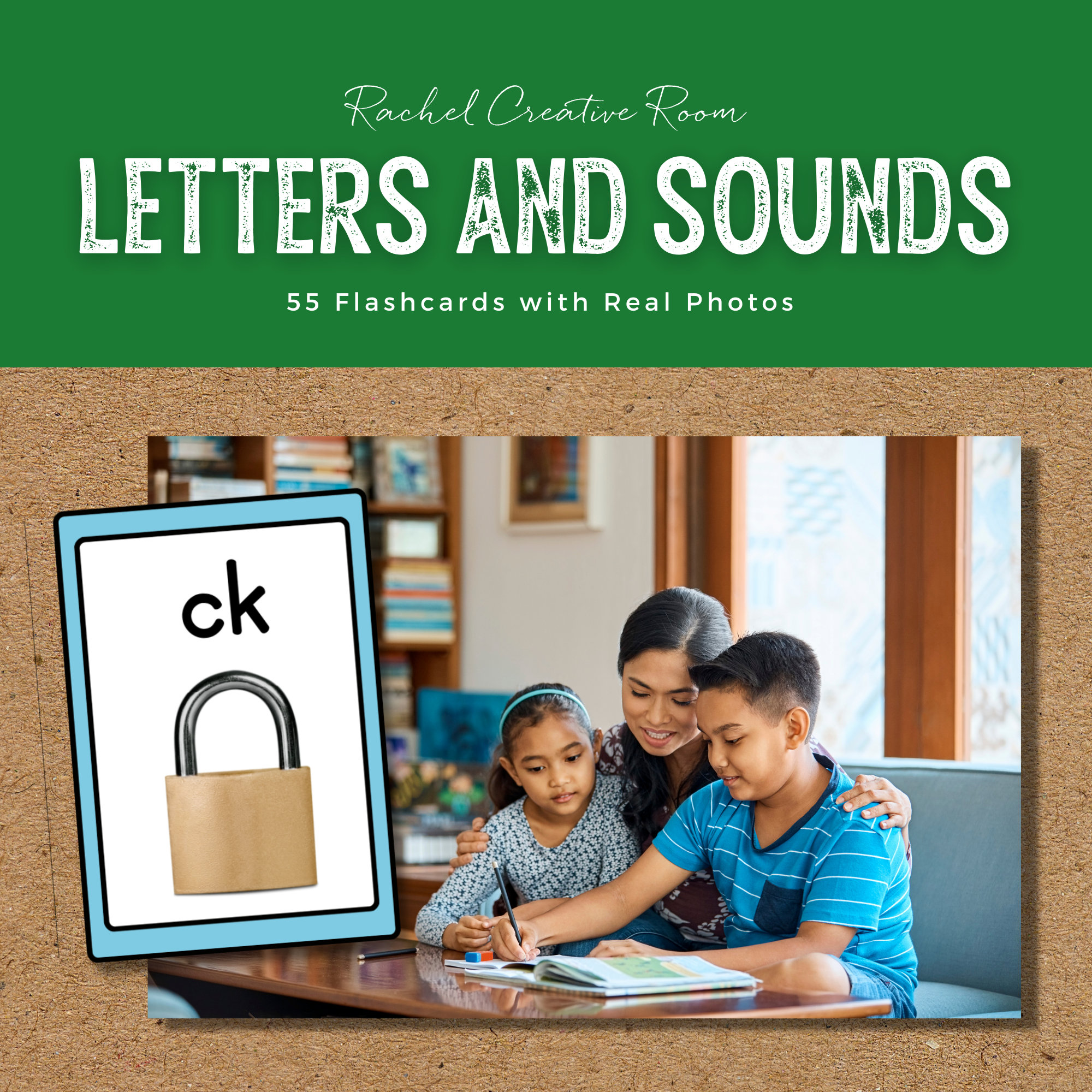 Letters and Sounds Educational Learning Cards, Letter Sound Flashcards ...