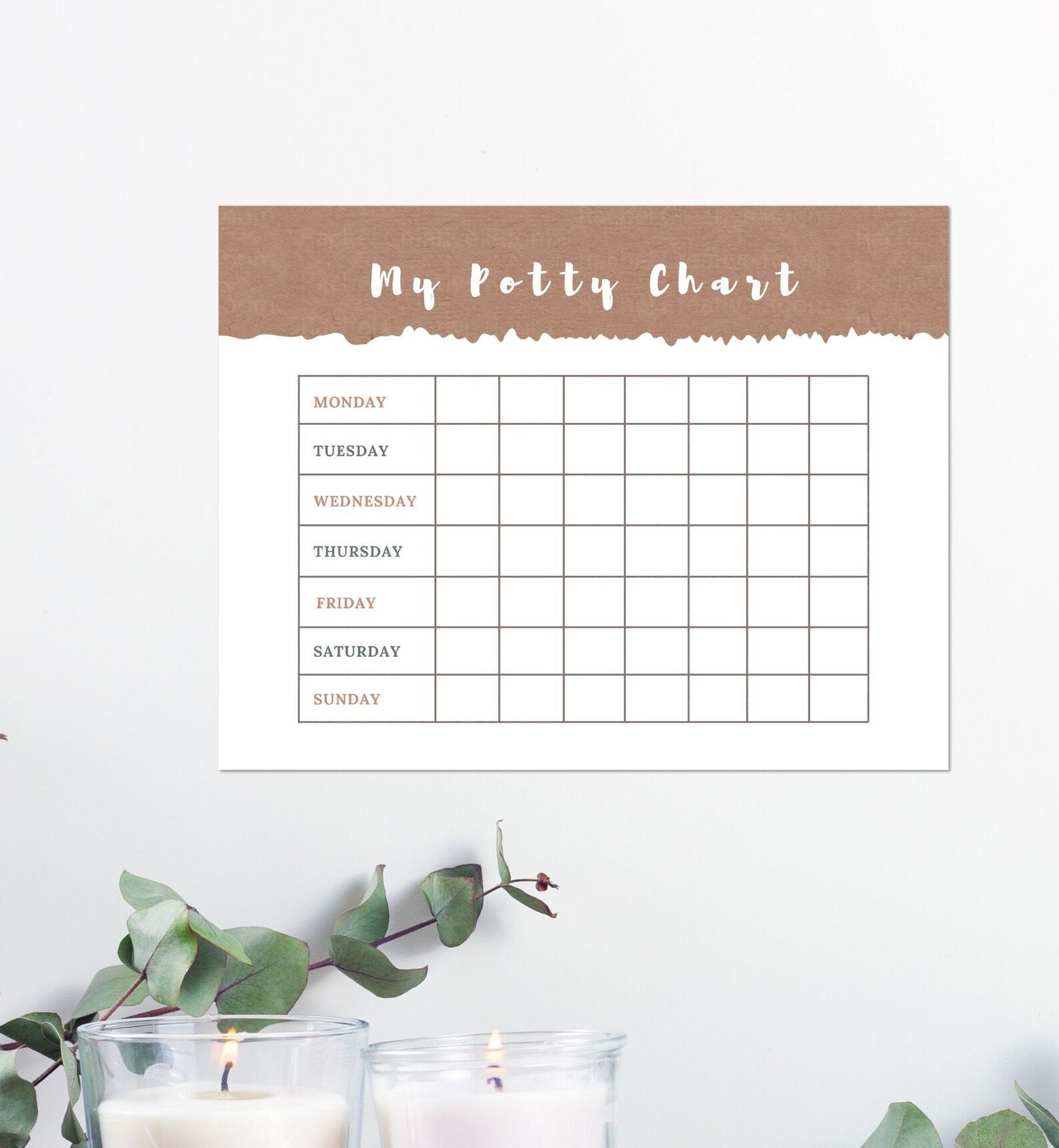 Netural Theme Reward Chart, Potty Chart, Behavior Chart, Motivation ...