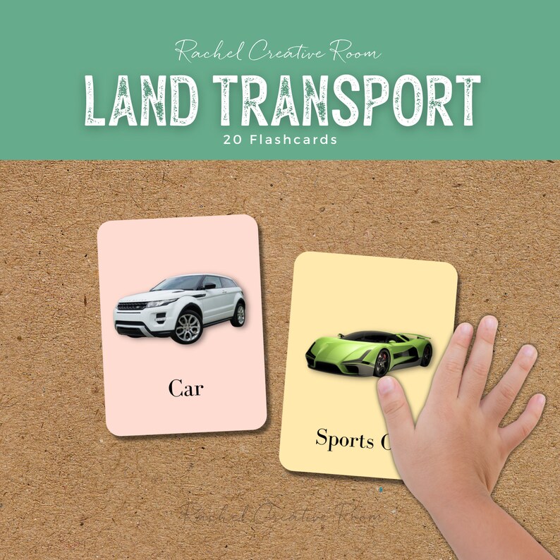 Discovering Land Adventures With Transport Flashcards - Etsy