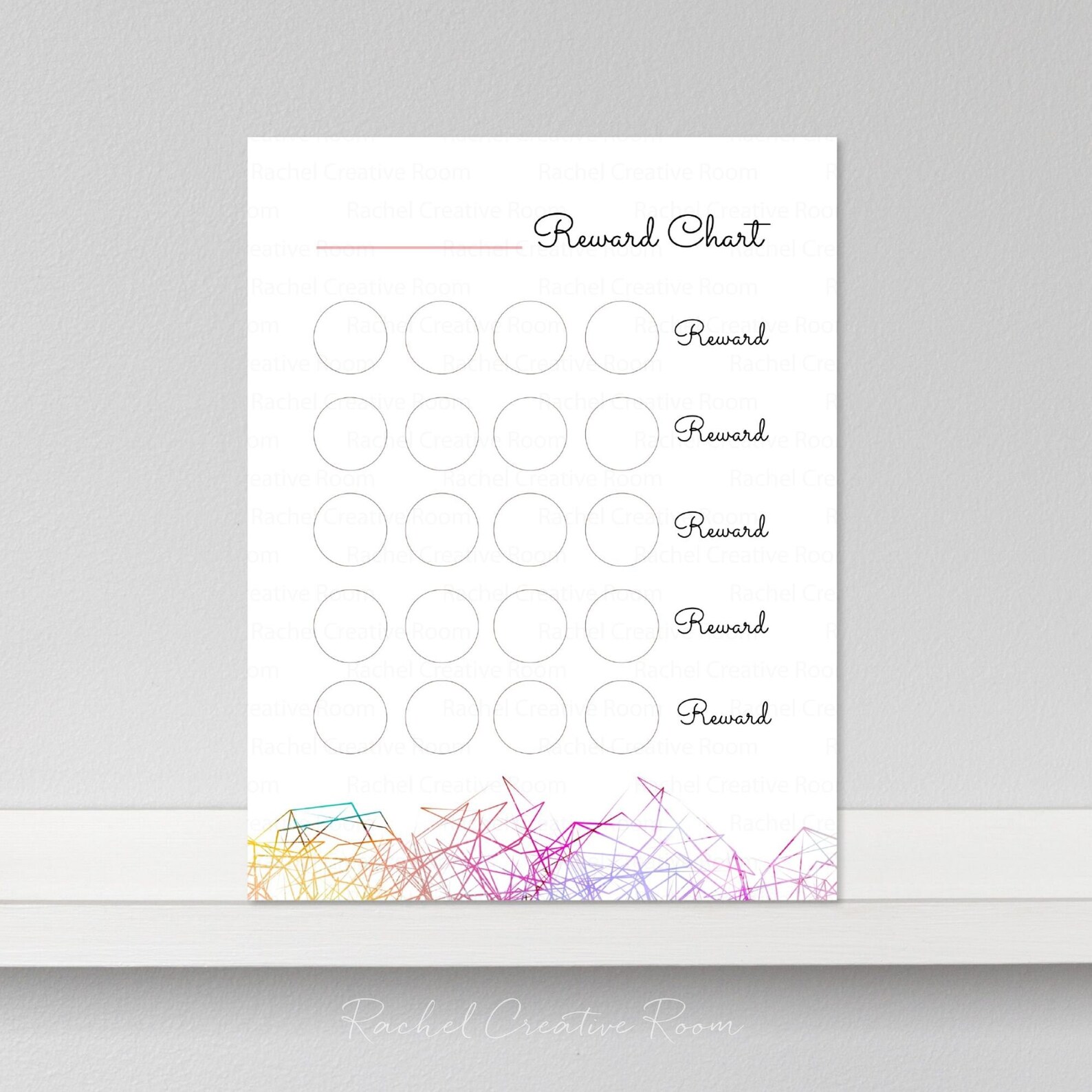 Printable Colorful Reward Chart Printable Reward Chart Motivation Chart ...