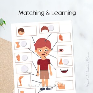 Body Matching Educational Activity Toddler Busy Printable | My Body ...
