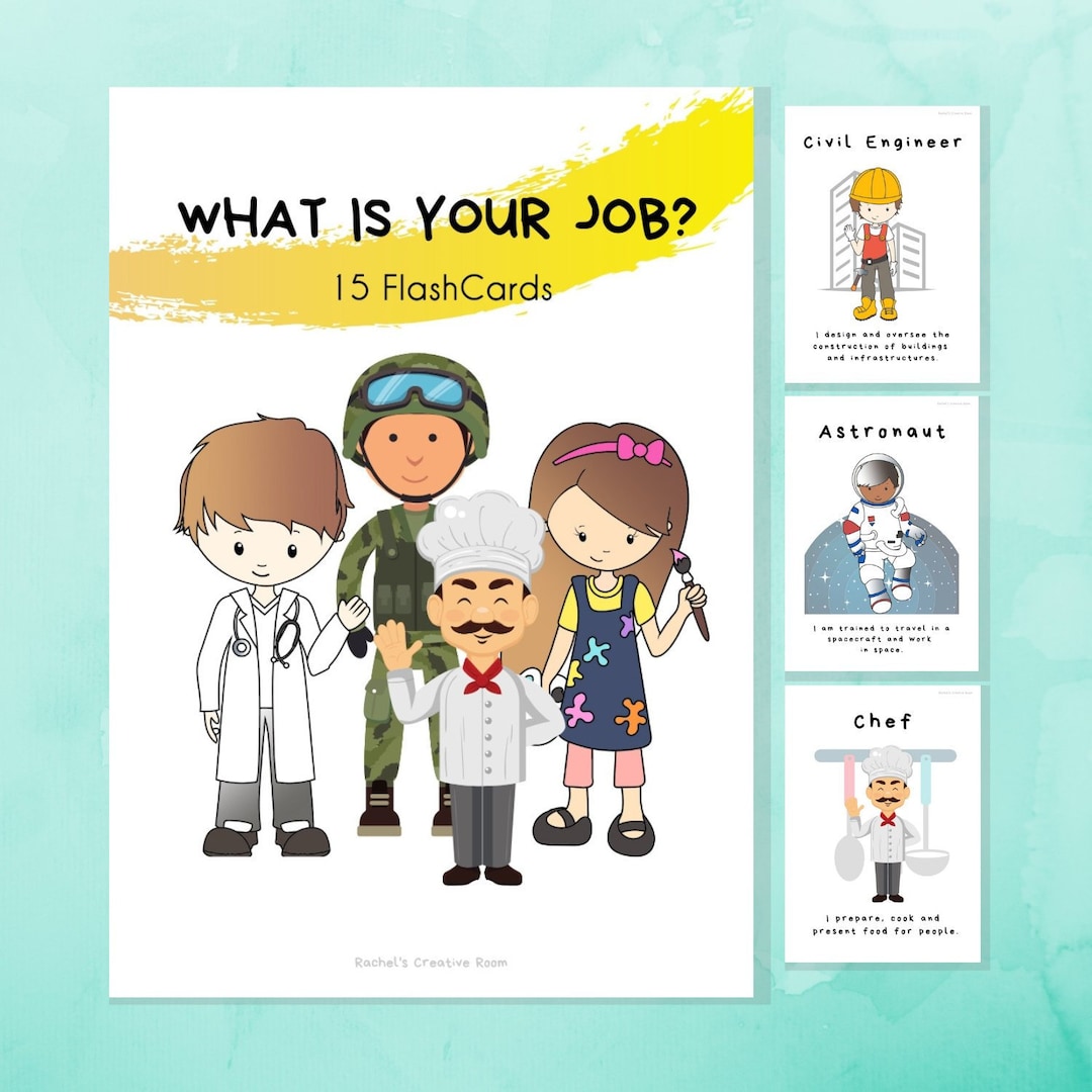 What is Your Job? Fun & Engaging Flashcard | Career | Job Description ...