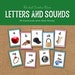 Letters and Sounds Educational Learning Cards, Letter Sound Flashcards ...