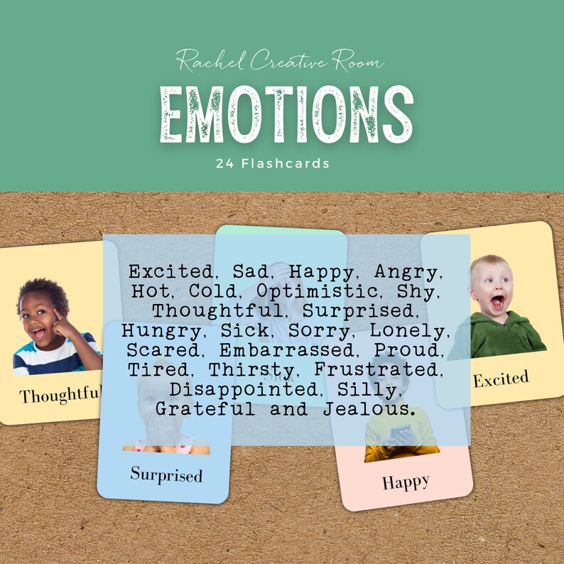 Exploring Feelings, the Power of Emotion Flashcards - Etsy