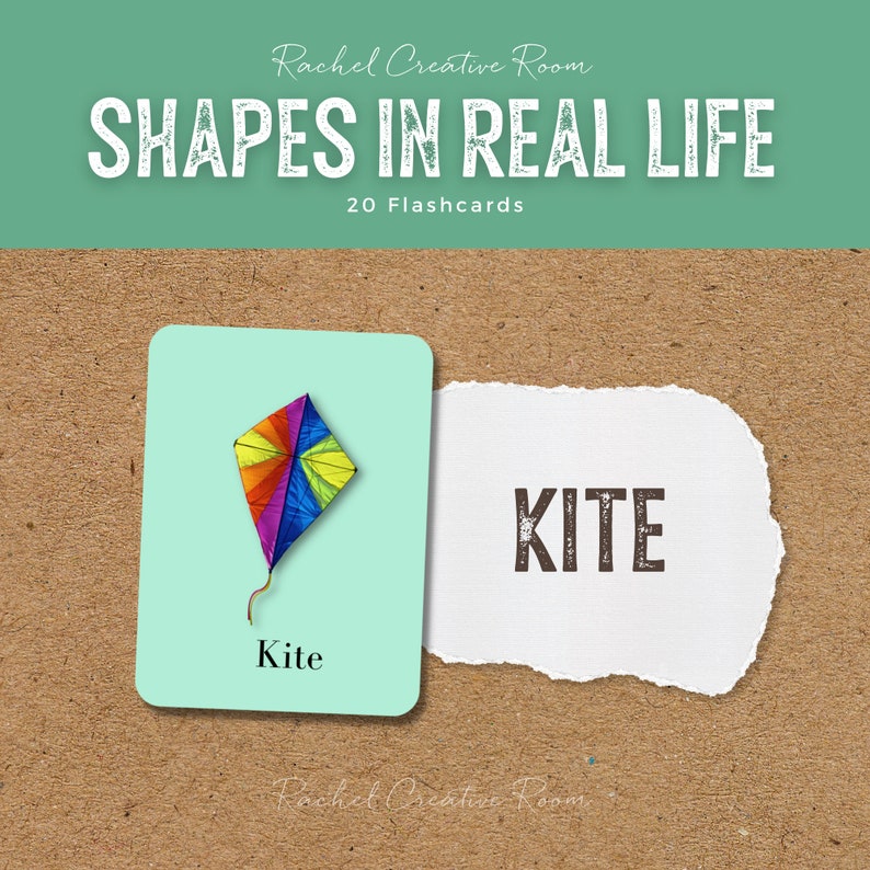 Shapes in Real Life Educational Flashcards, Shapes Cards, Educational ...