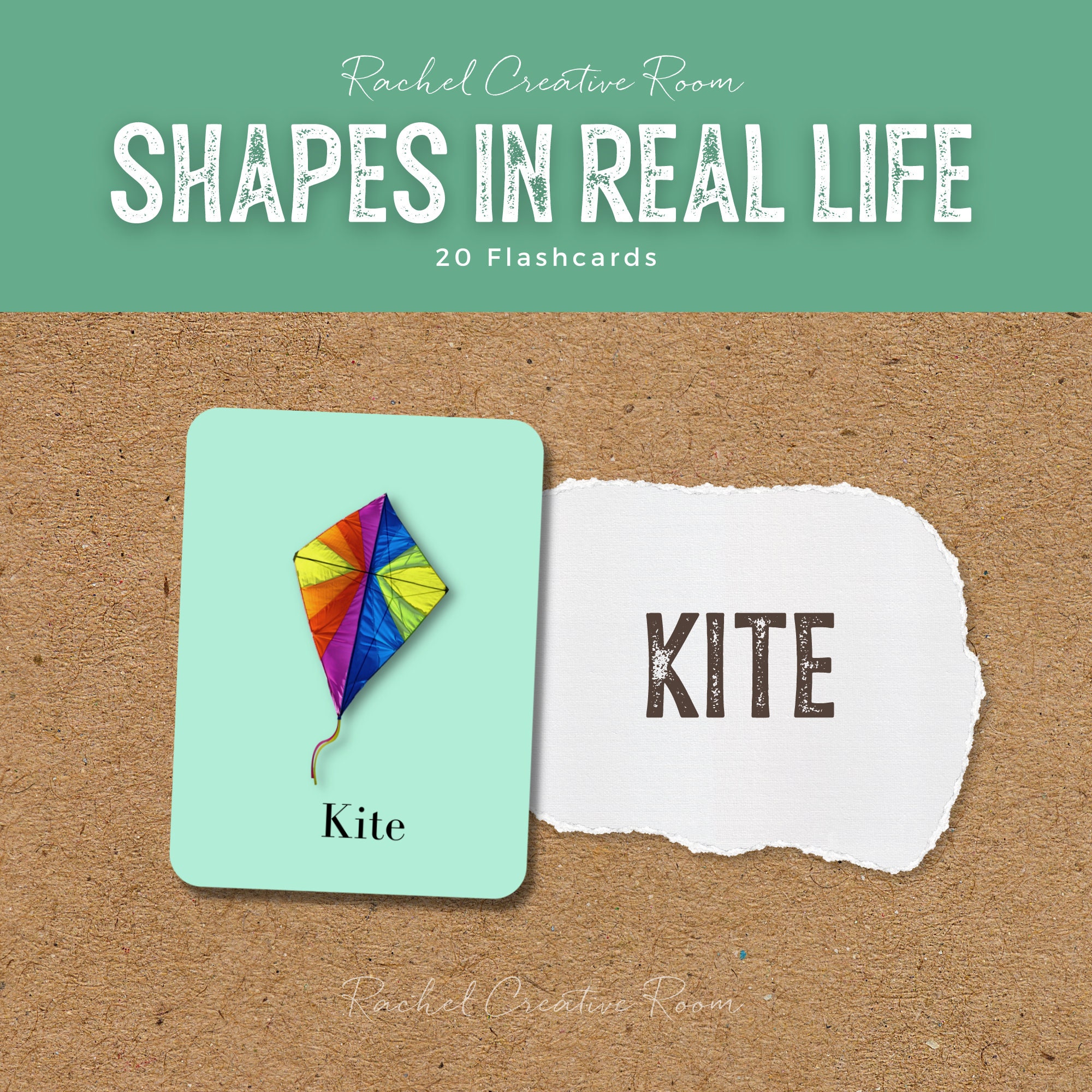 Shapes in Real Life Educational Flashcards, Shapes Cards, Educational ...