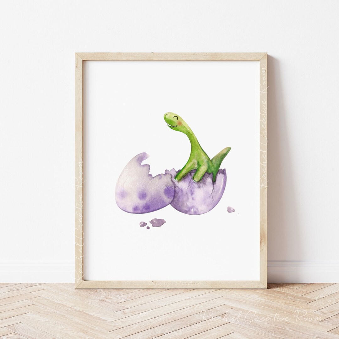 Printable Dinosaur Egg Digital Wall Art Print | Children's Print ...