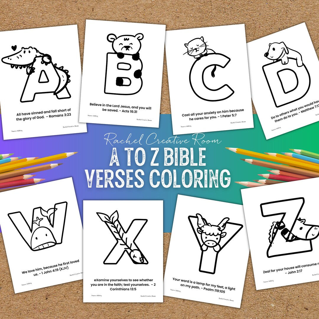 A to Z Bible Coloring Pages, Christian Coloring Pages, Bible Coloring ...
