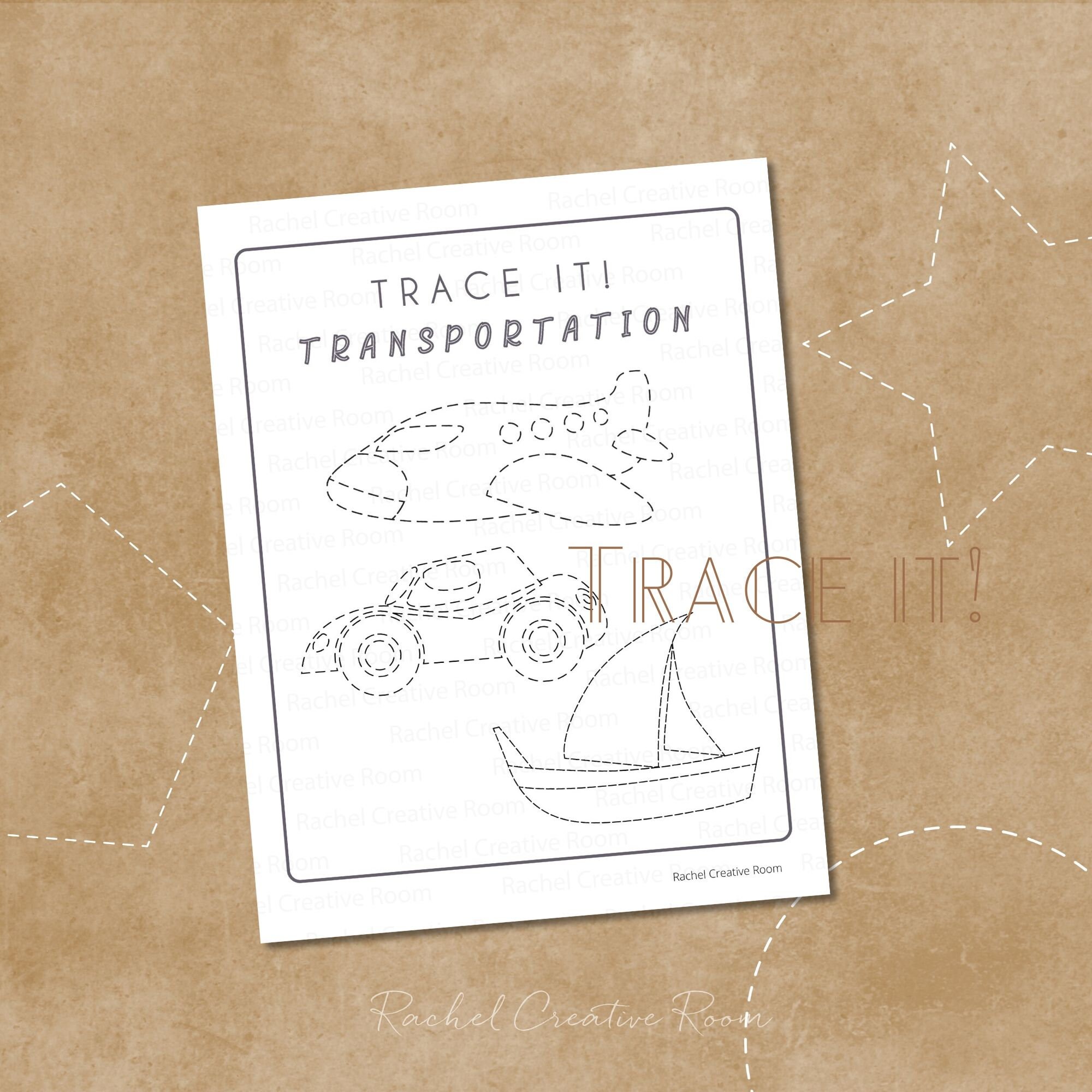Printable Learning and Tracing Set | Transportation & Vehicles ...